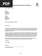 Sample Union Resignation Letter | PDF