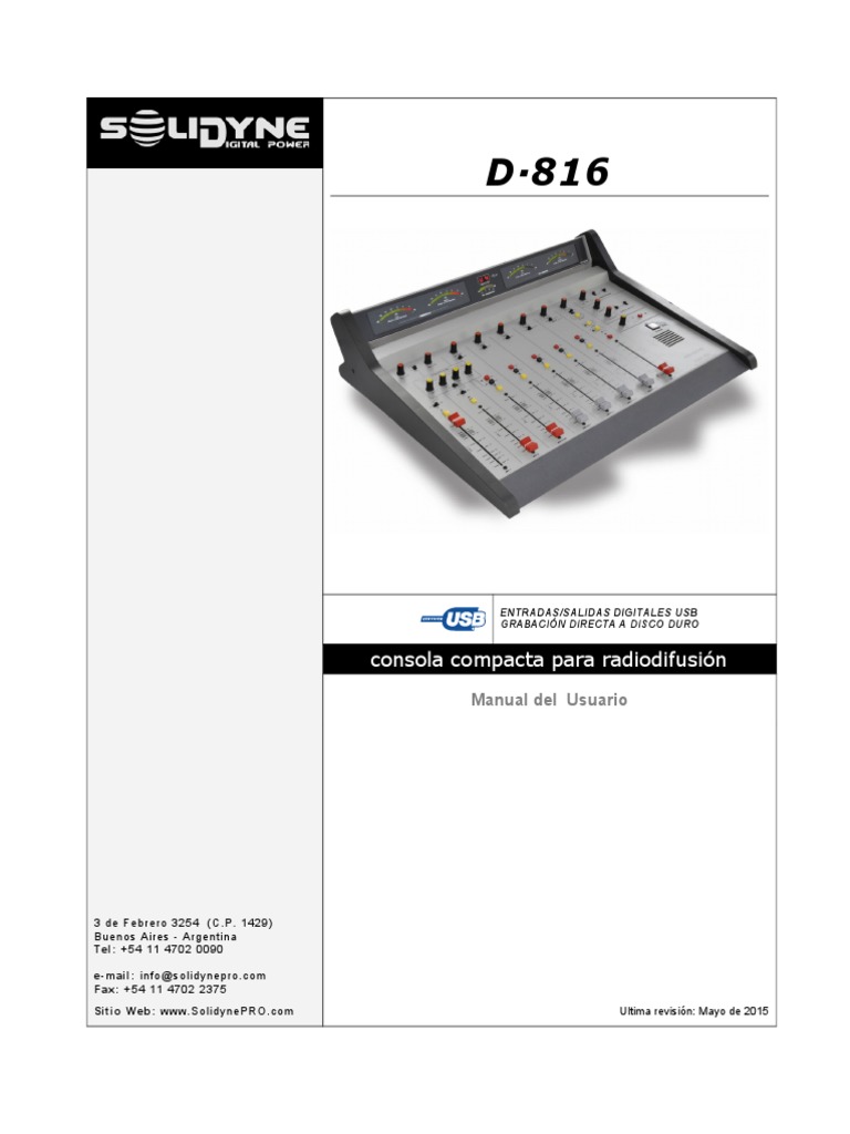 Caastellano - D816 - Ver2015-05 | PDF | USB | Micrófono