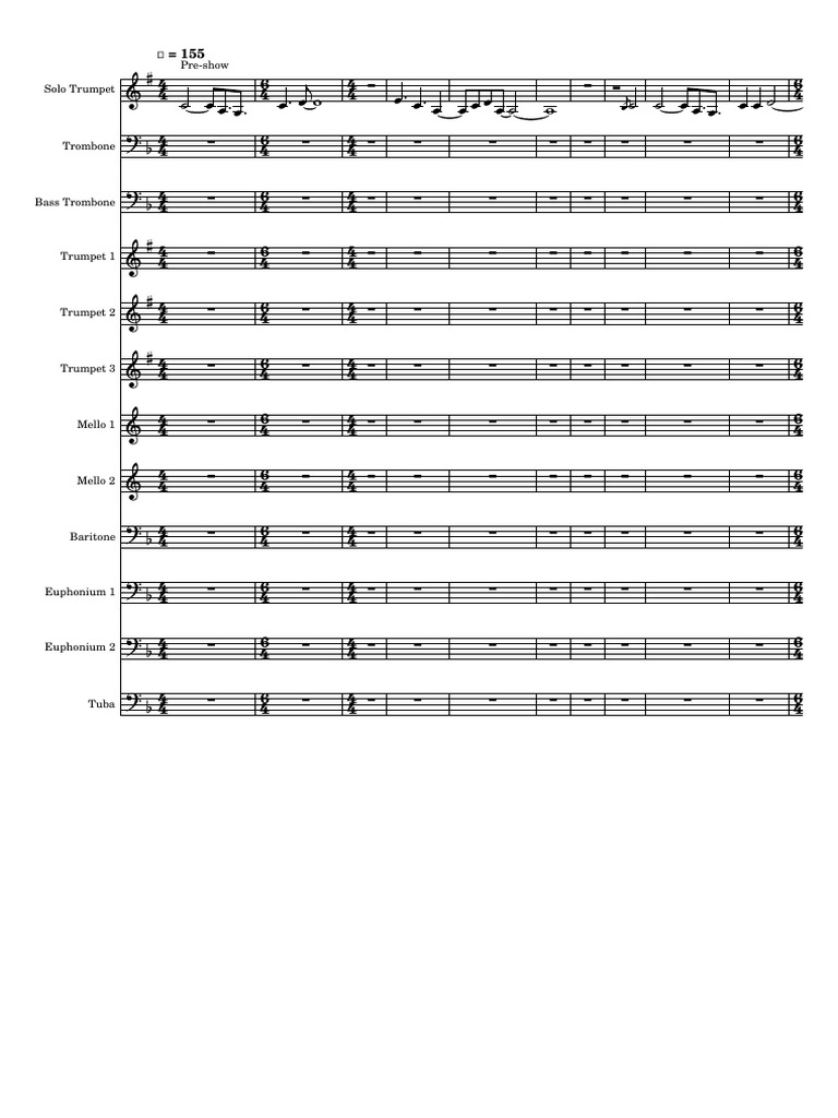 Bluecoats Session Full Show Brass | PDF | Organology | Music Production