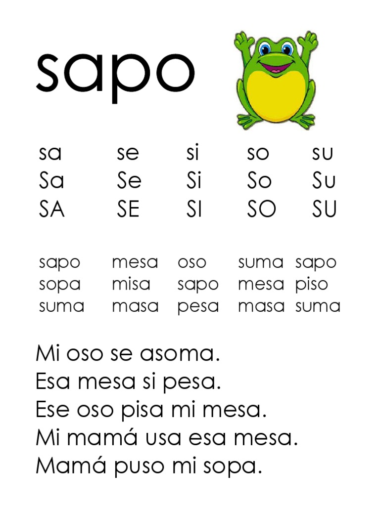 Familia Silabica de Sa | PDF