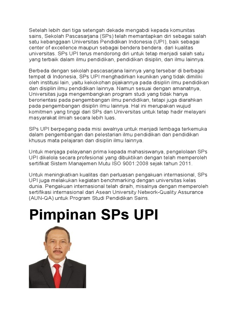 Tentang SPS Upi | PDF