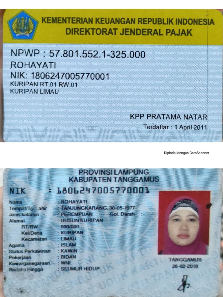 NPWP & KTP Kupt | PDF