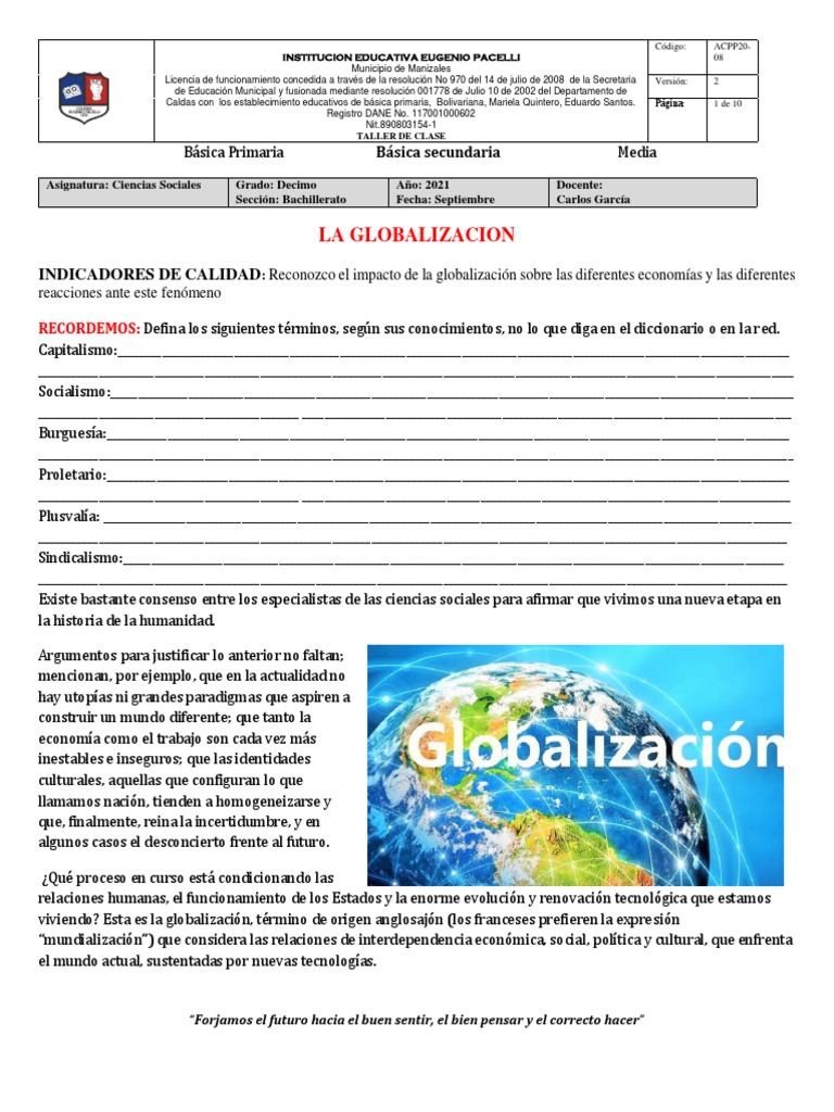 La globalización: orígenes e impacto en la economía mundial | PDF ... La globalización: orígenes e impacto en la economía mundial | PDF ...