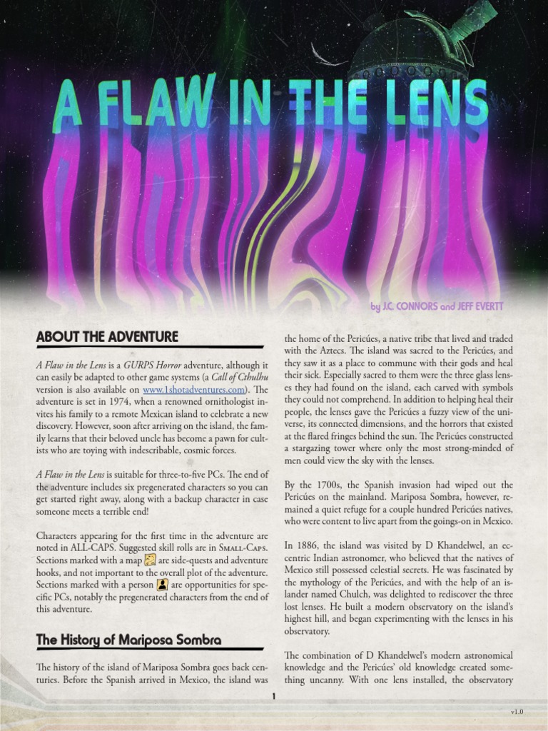 Flaw in The Lens GURPS | PDF