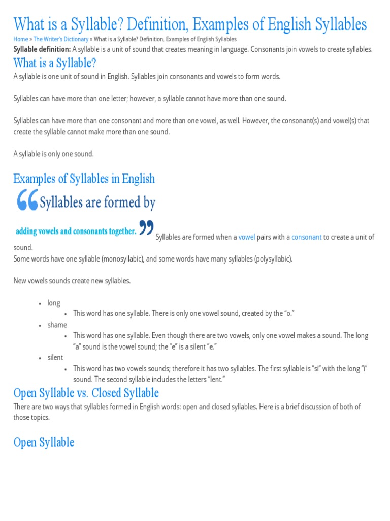 Syllable | PDF | Syllable | Vowel