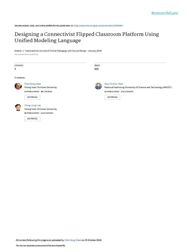 Designing A Connectivist Flipped Classroom Platform Using Unified ... Designing A Connectivist Flipped Classroom Platform Using Unified ...
