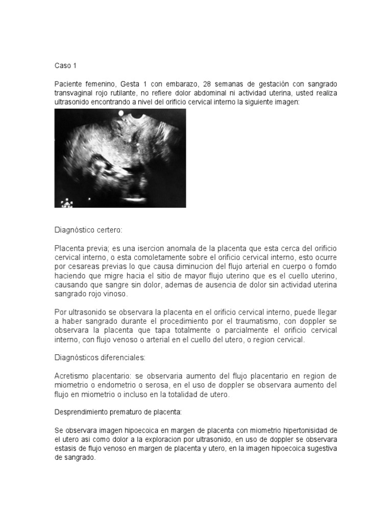 Diagnóstico de Complicaciones en Embarazo | PDF | El embarazo | Placenta