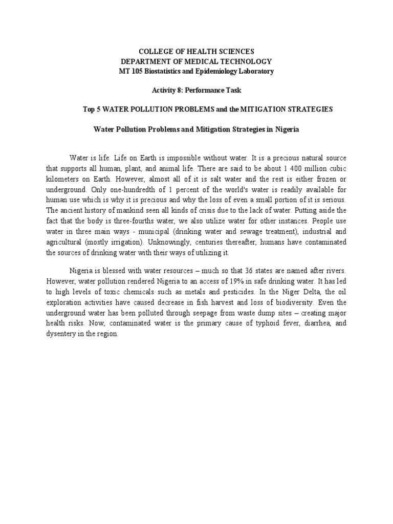 Top 5 Water Pollution Issues in Nigeria | PDF | Eutrophication | Water