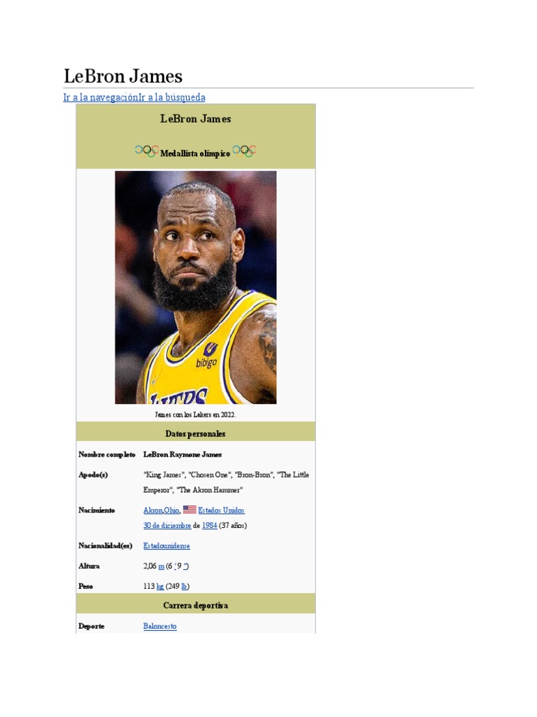 Lebron James | PDF | Lebron James | Caballeros de Cleveland