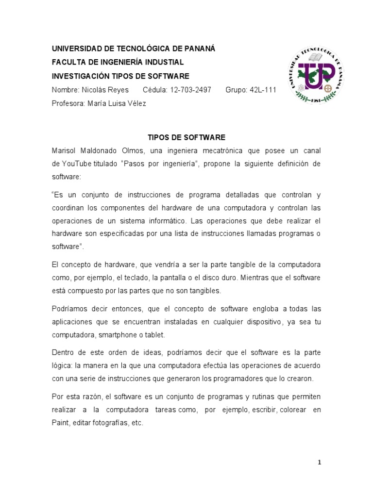 Tipos de Software | PDF | Software | Programa de computadora