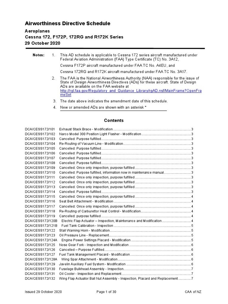 Cess 172 | PDF | Federal Aviation Administration | Aircraft Flight Control System