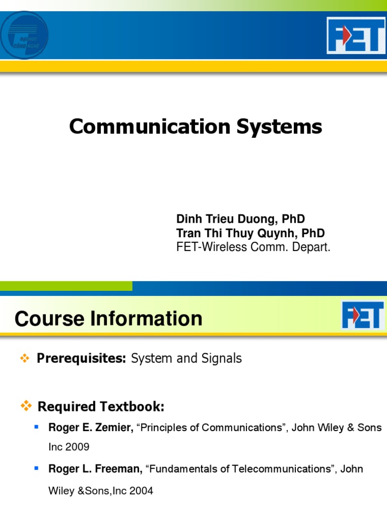 Lec01_Introduction_std | PDF | Radio | Modulation