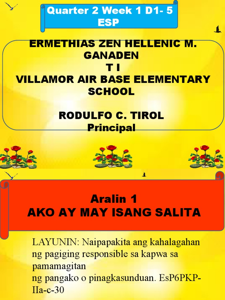 ESP6 Q2 W1 Edited | PDF