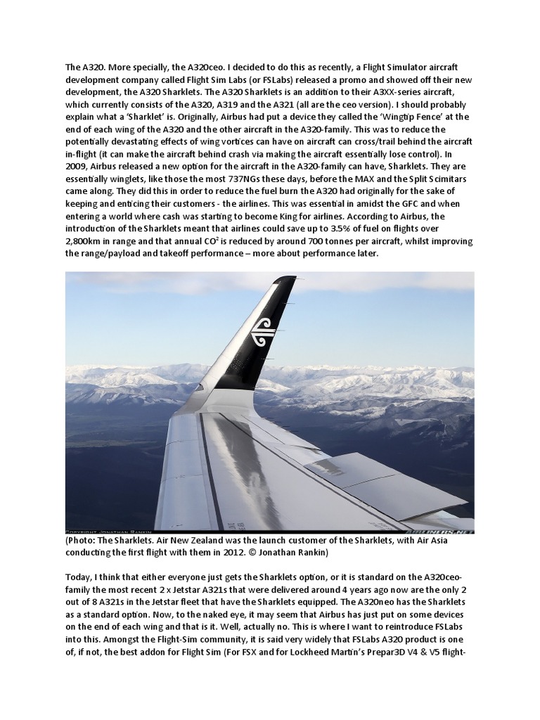 The A320 Sharklets. | PDF | Vehicle Design | Aircraft