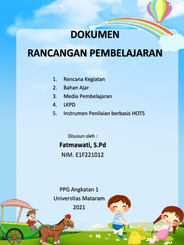 Rancangan Pembelajaran PAUD TEMA MOBIL | PDF