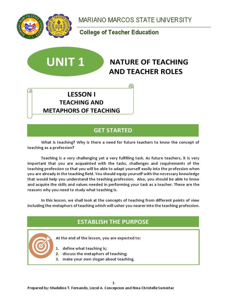 Module - Unit 1 | PDF | Teaching Method | Teachers Module - Unit 1 | PDF | Teaching Method | Teachers