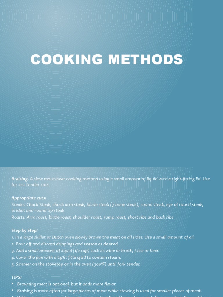 4.3 Methods of Cooking | PDF | Grilling | Steak