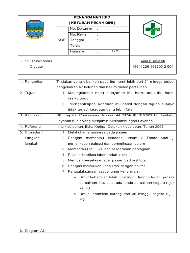 Sop Penaganan KPD | PDF