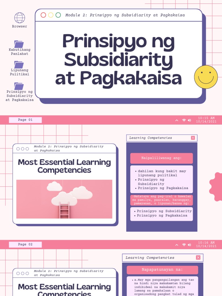 Prinsipyo NG Subsidiarity at Pagkaka-Isa | PDF