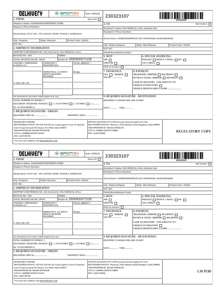 LTL Panel | PDF | Cargo | Cheque