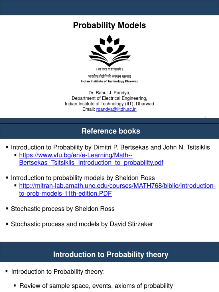 Introduction to Probability Theory | PDF | Set (Mathematics) | Probability