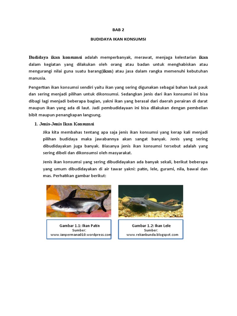 Bab 2 Budidaya Ikan Konsumsi | PDF | Griya & Taman | Teknologi & Rekayasa