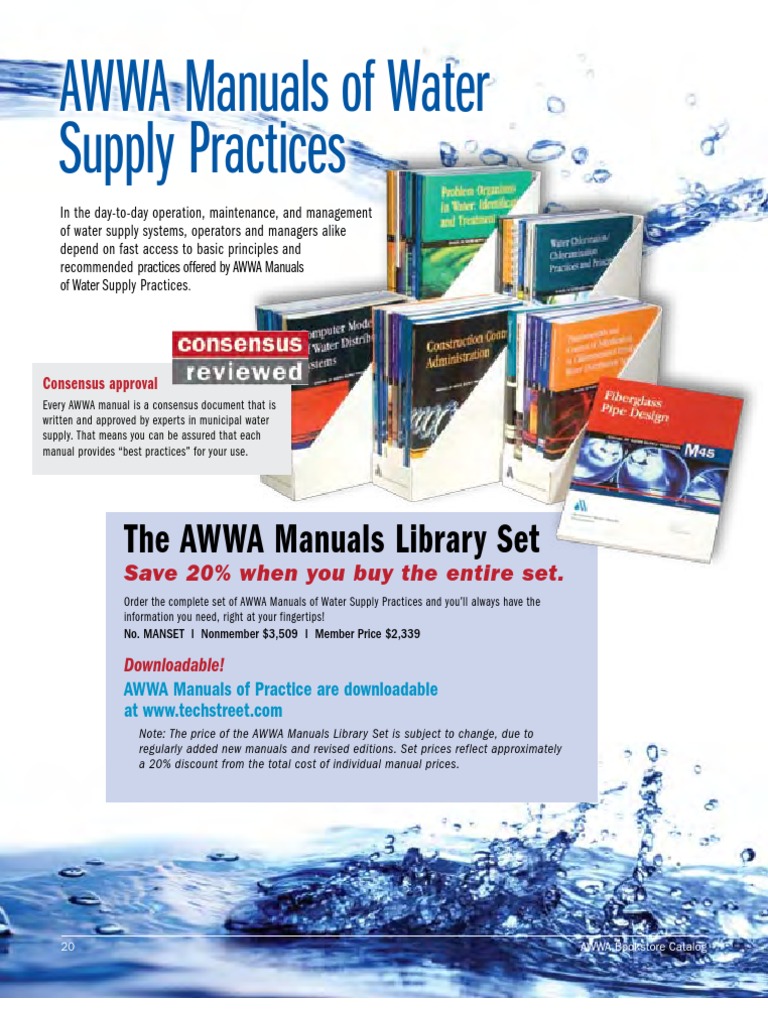 AWWA Manuals | PDF | Corrosion | Water Treatment
