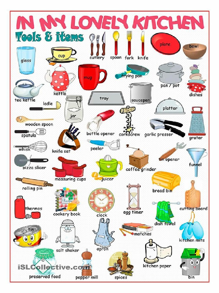 Kitchen Vocabulary | PDF