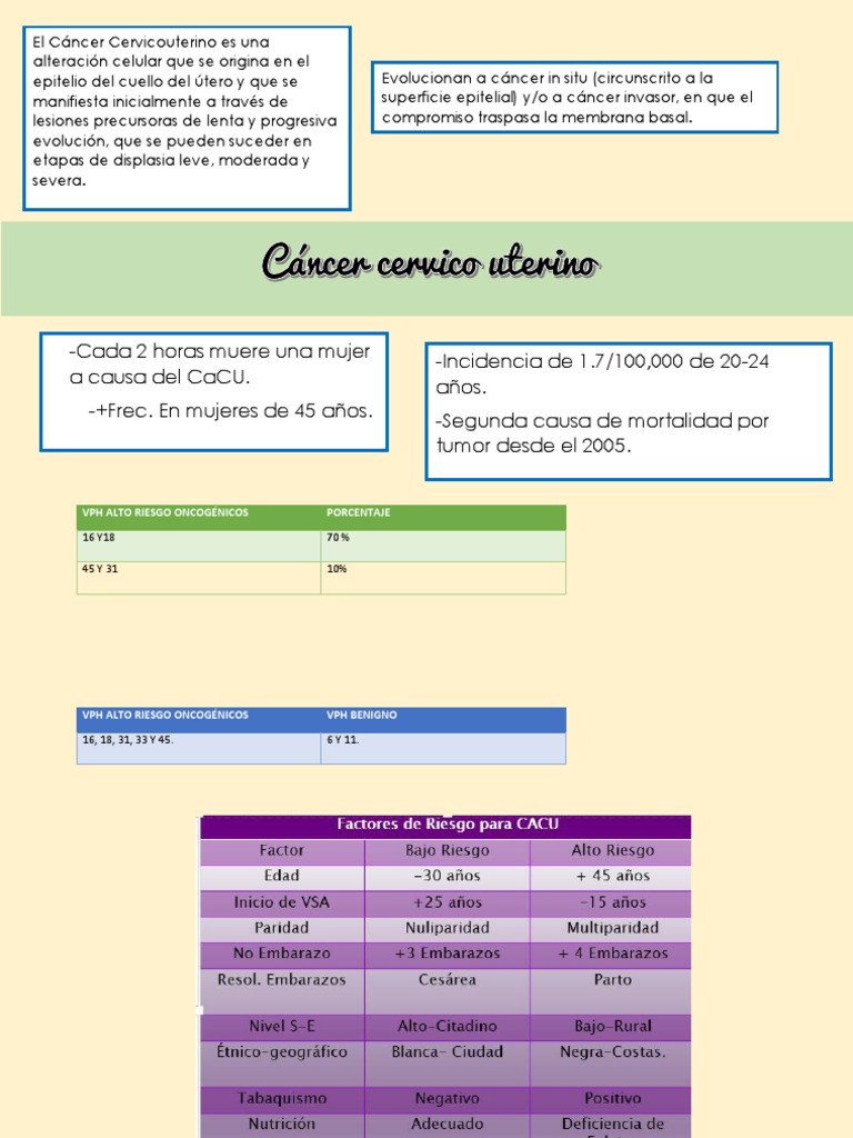 Cáncer Cervicouterino | PDF | Cáncer de cuello uterino | Epidemiología