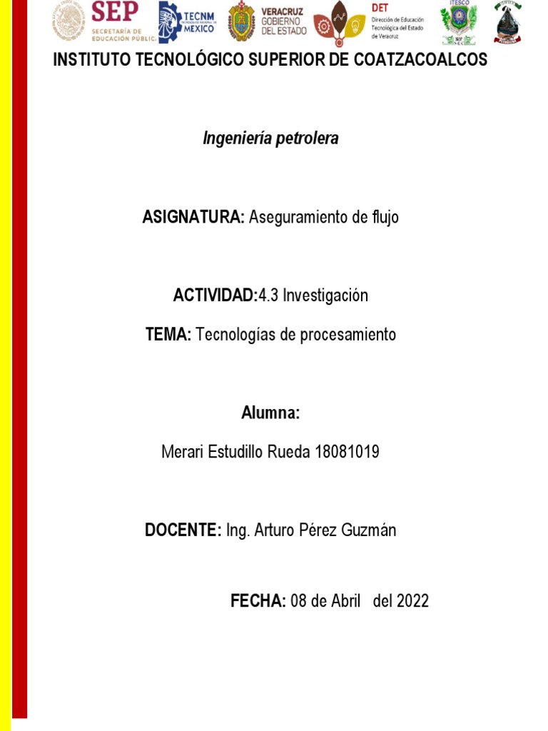 Actividad 4.3 Estudillo Merari | PDF | Tubería (transporte de fluidos ...