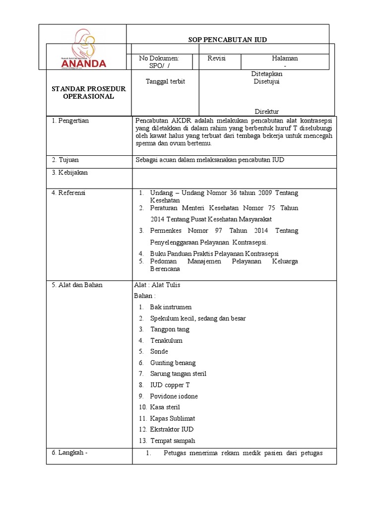 Sop Aff Iud KB | PDF