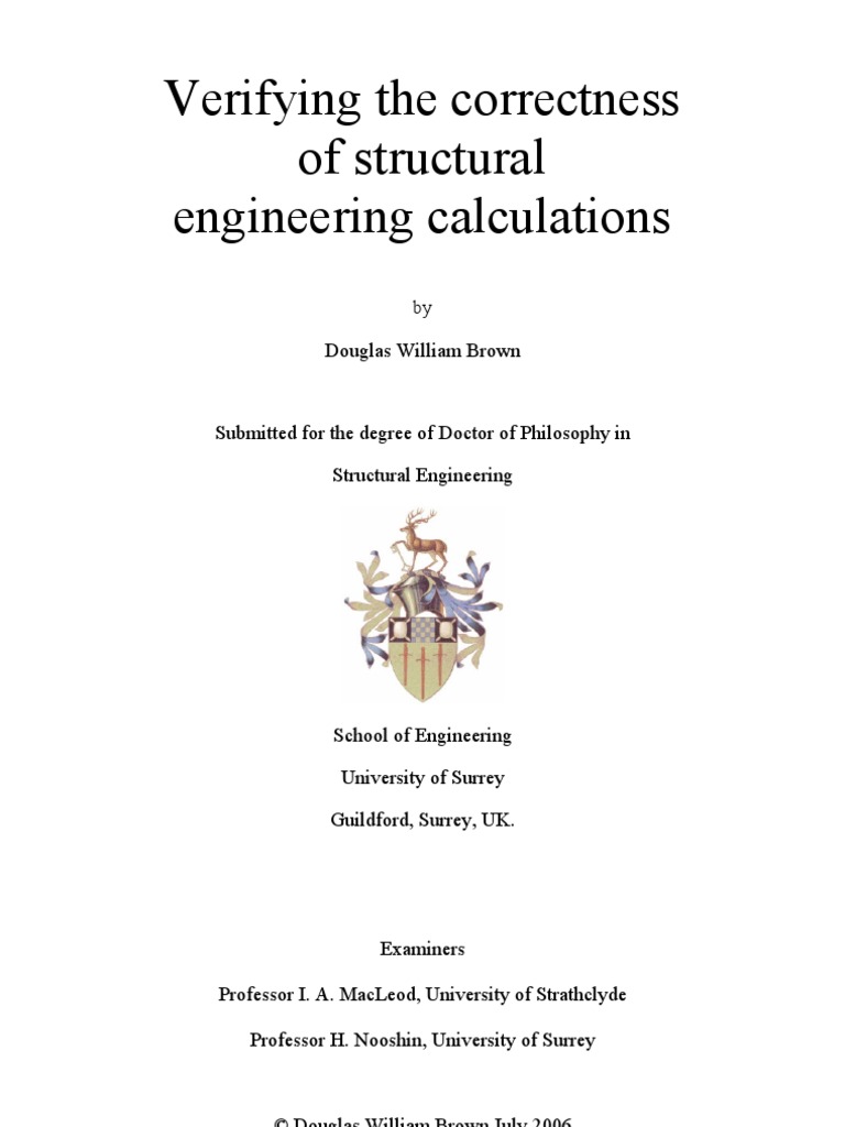 Verifying Engineering Calculation | Download Free PDF | Structural ...
