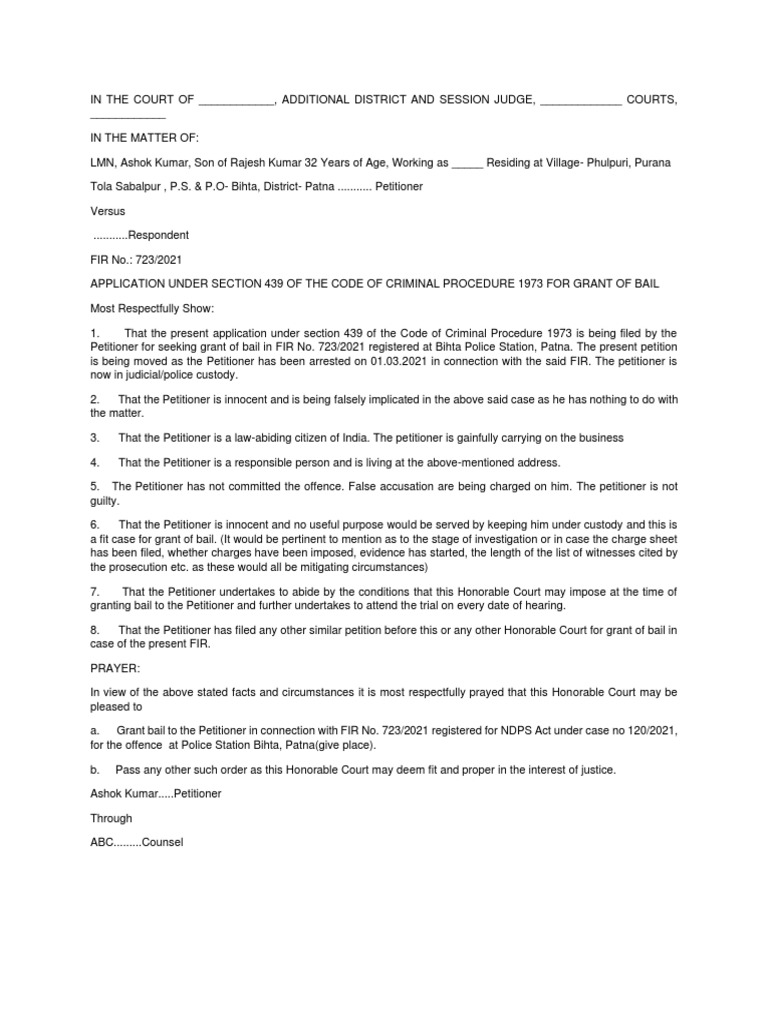 22950-Bail Application | PDF | Bail | Arrest