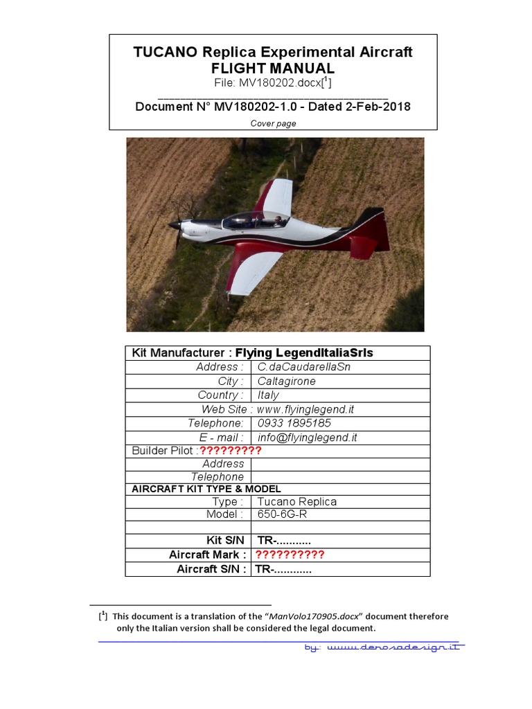 Flight-Manual-TR - Rotax-915is - 1 | PDF | Airspeed | Aviation