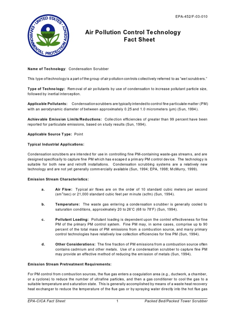 Scrubber | PDF | Waste | Environmental Technology