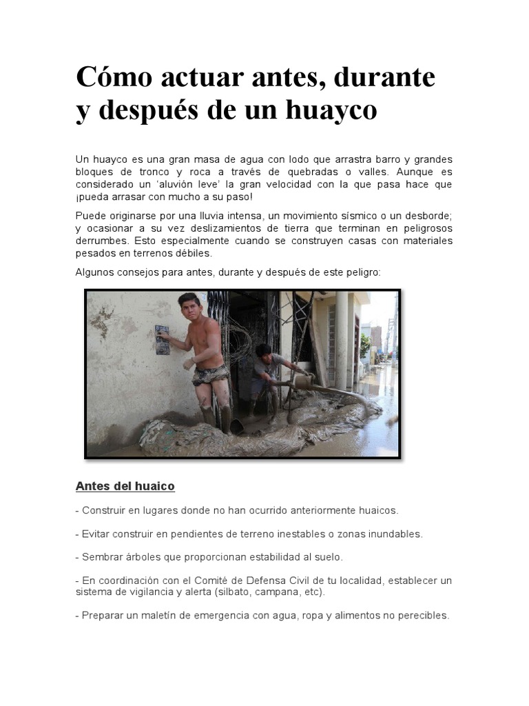 Cómo Actuar Antes | PDF