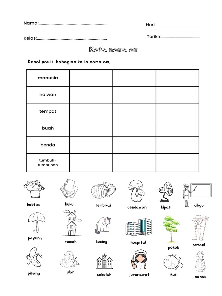 Common and Proper Nouns Printable Worksheets | PDF