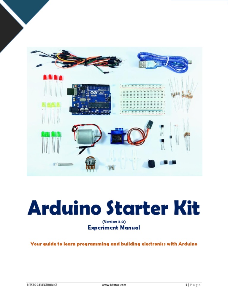 Arduino Starter Kit Experiment Manual v2.0.0 1 | Download Free PDF | Arduino | Electrical ...