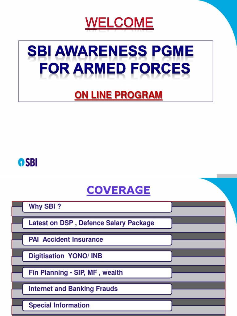 Info On SBI Ac For Faujis | PDF | Cheque | Banks