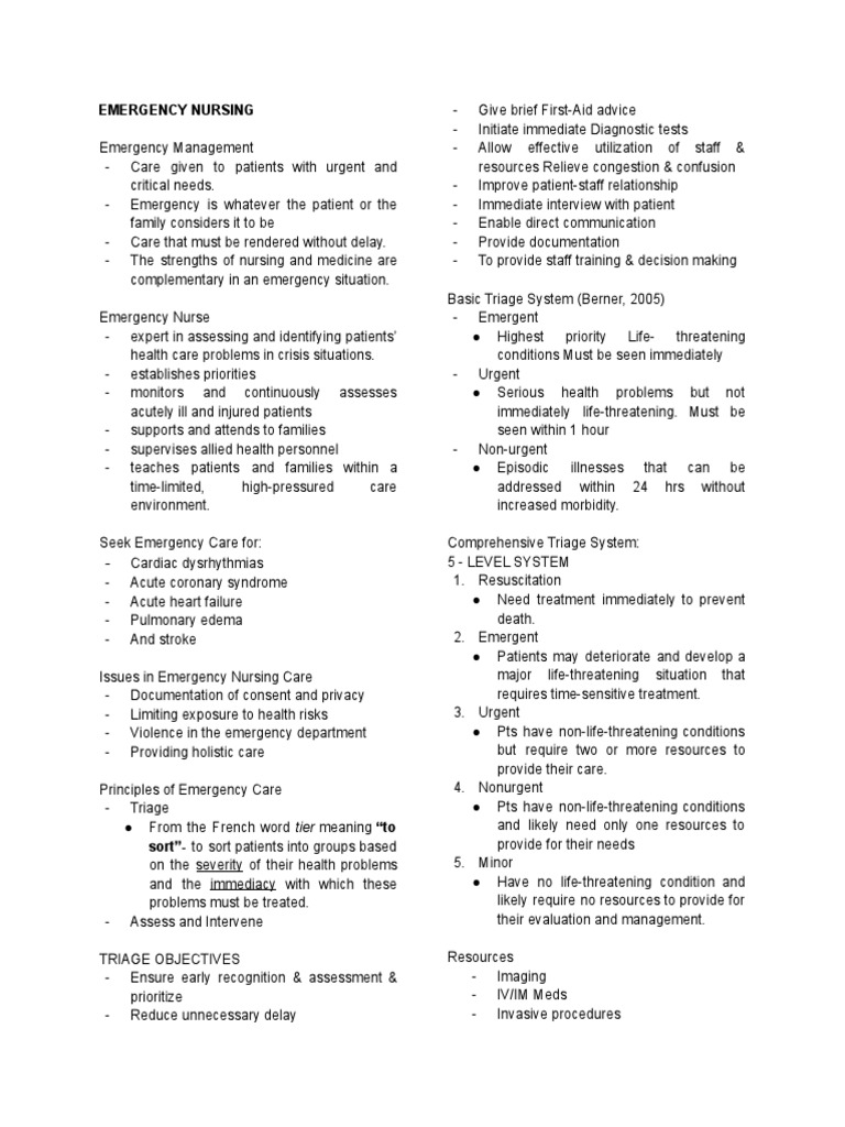Emergency Nursing | PDF | Emergency Department | Medical Specialties