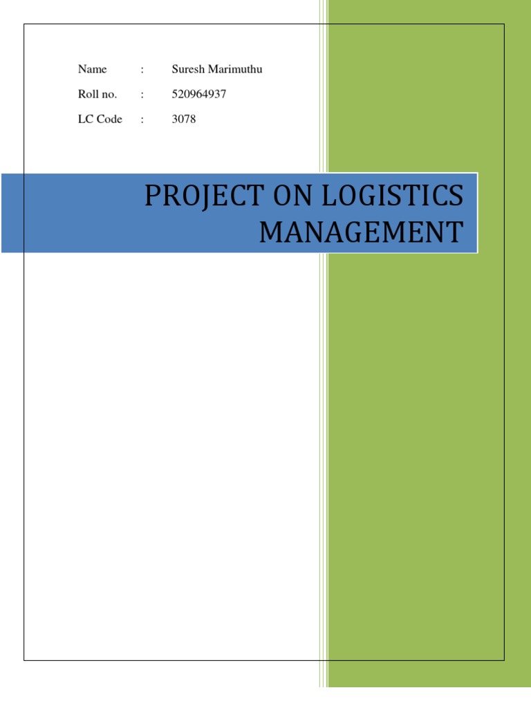 Logistics Management | PDF | Logistics | Warehouse