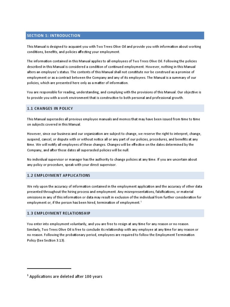 12-03 Current Policy | PDF | Employment | Business