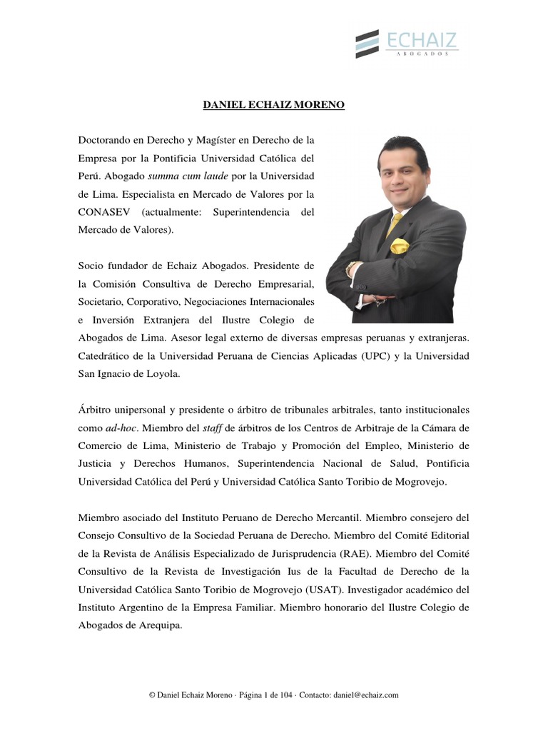 Daniel Echaiz Moreno | PDF | Lima | Perú