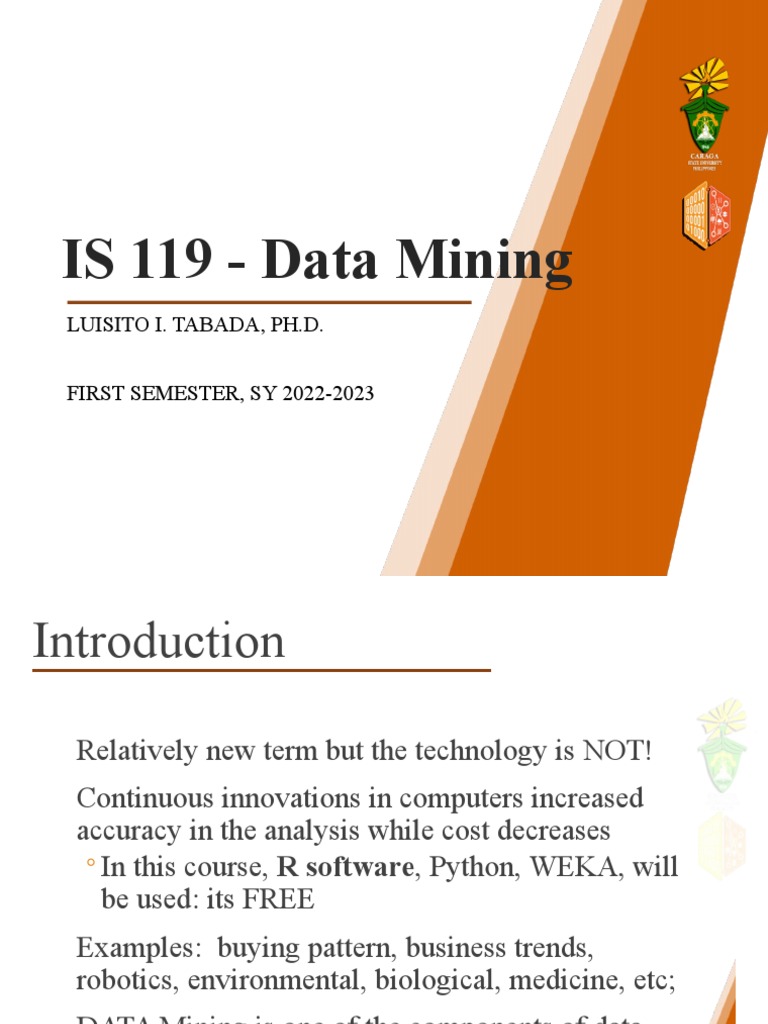 Set1 Introduction Datamining Pdf Data Mining Data