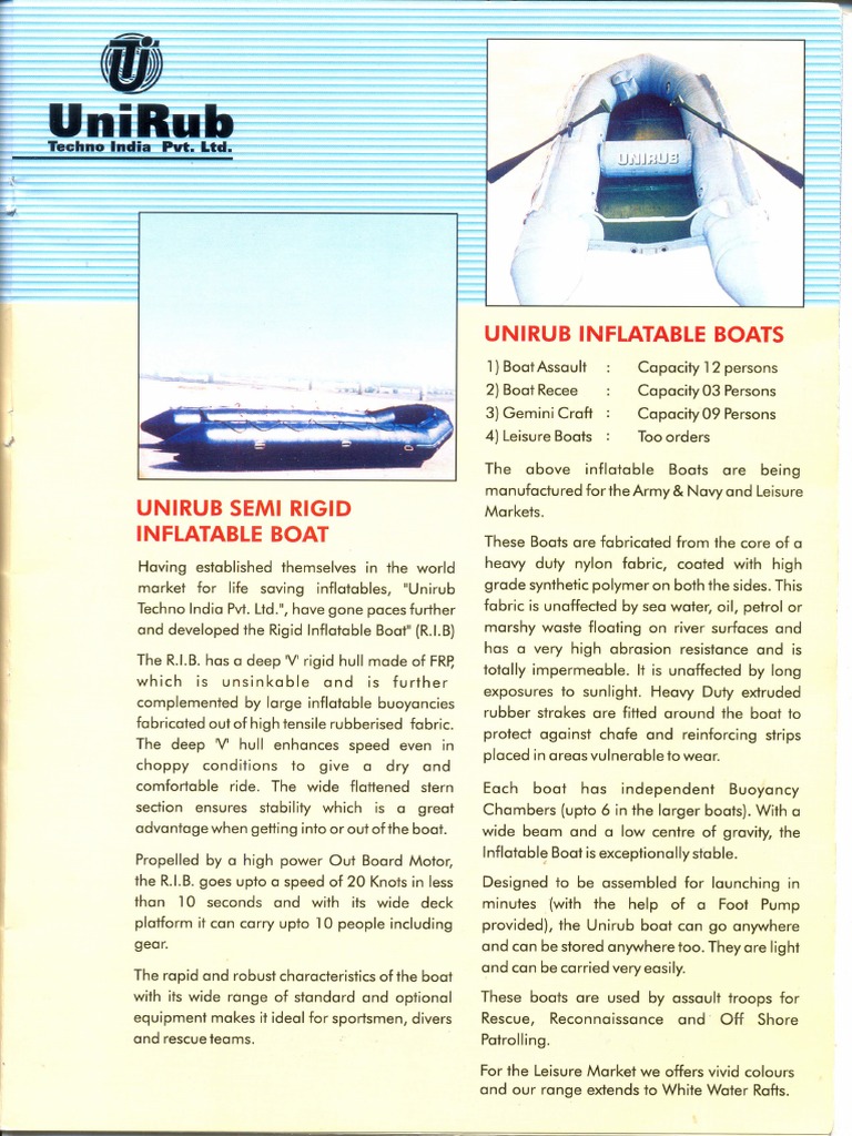 Rubber Inflatable Boat | PDF