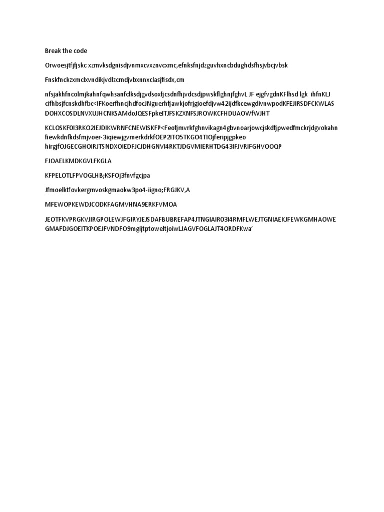 Break The Code | PDF