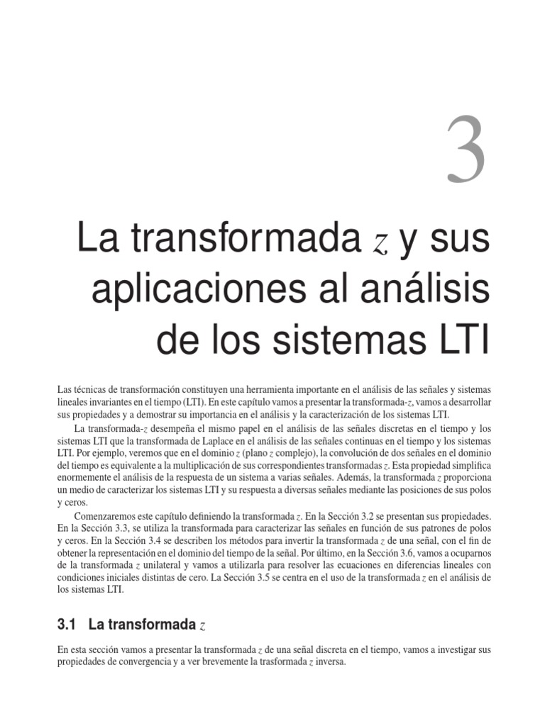Cap. Transformada Z y Sus Aplicaciones | PDF | Integral | Matemáticas