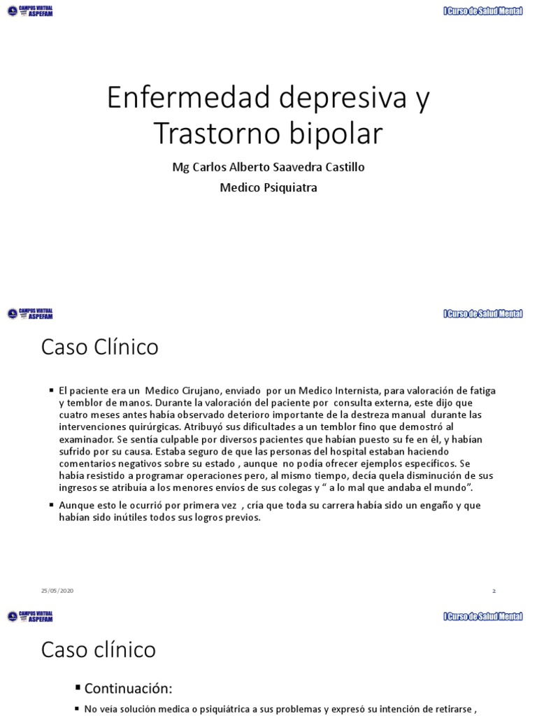 Un caso clínico de depresión mayor en un cirujano | PDF | Trastorno depresivo mayor | Depresión ...