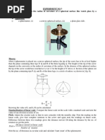 Exp - 3 Spherometer PDF | PDF | Natural Philosophy | Geometric Measurement