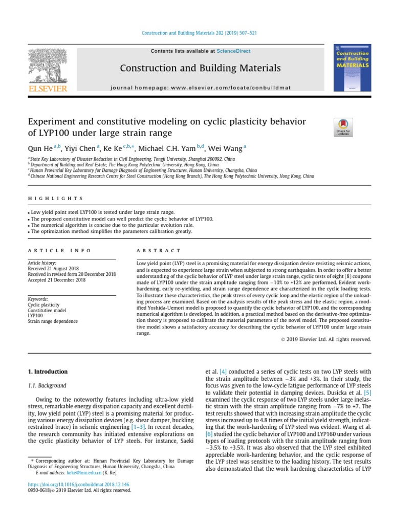 He 2019 | PDF | Deformation (Engineering) | Plasticity (Physics)
